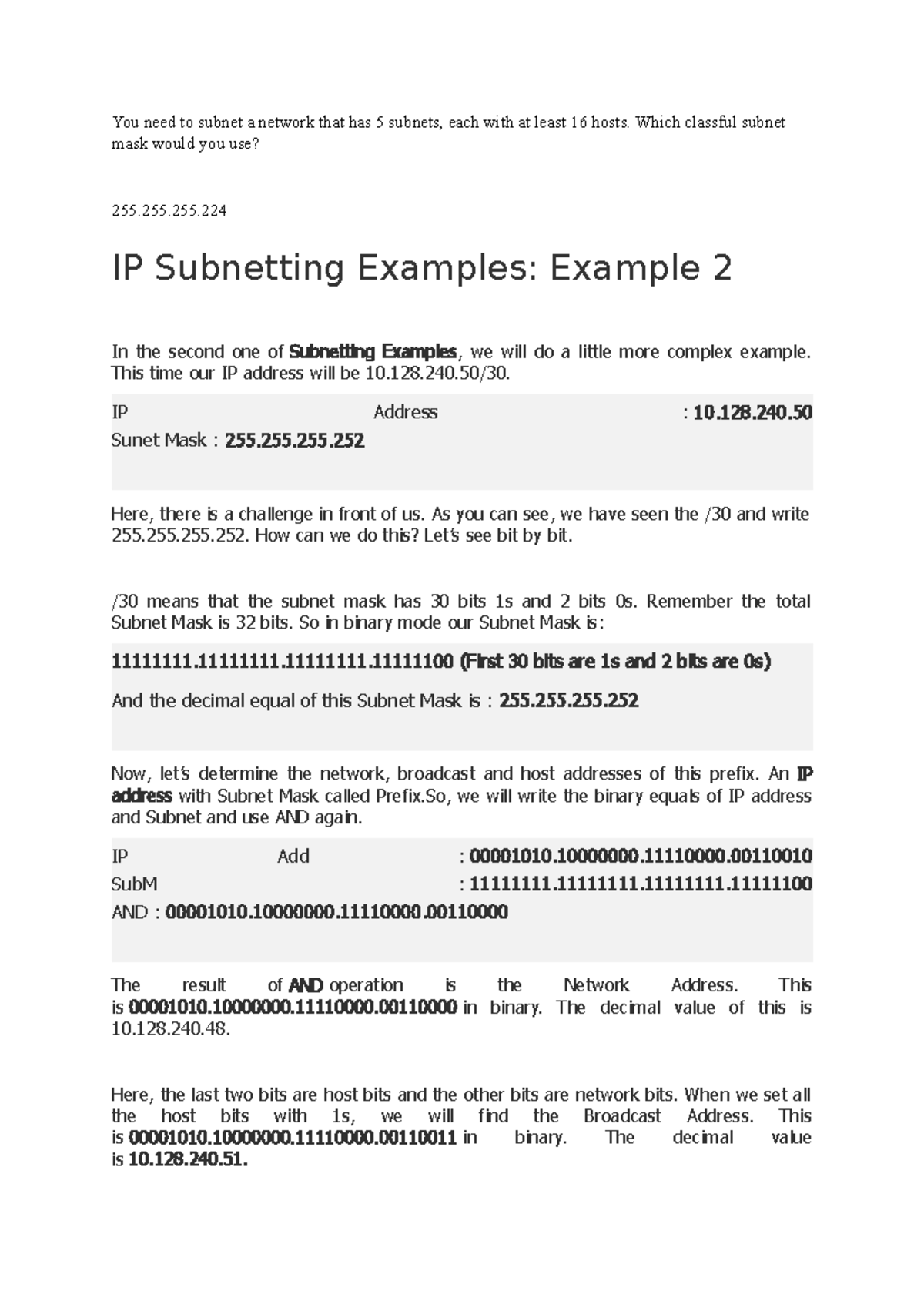 OSI LAYERS TRANSPORT LAYER NUMERICALS - You need to subnet a network ...