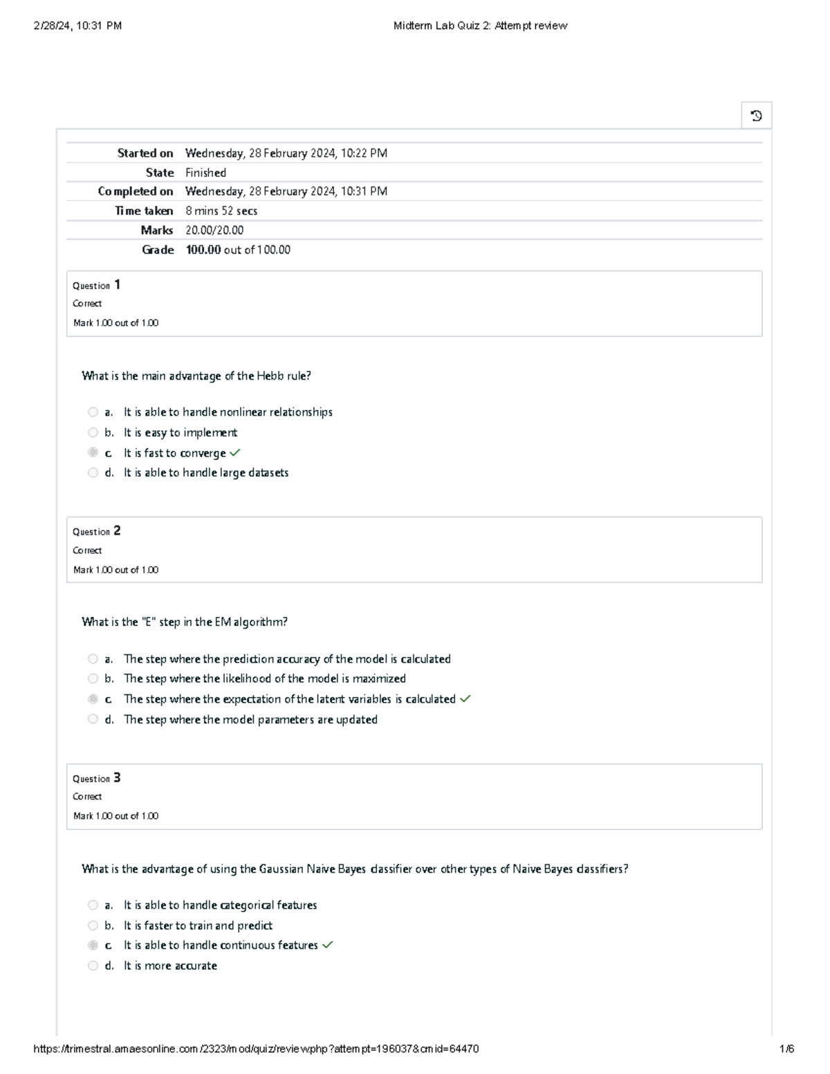 Midterm Lab Quiz 2 - Fundamentals (Score: 100/100) - Studocu