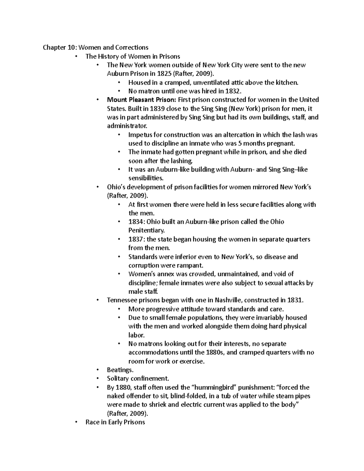 Corrections Notes: Chapter 10 - Women in Prisons History and Issues ...