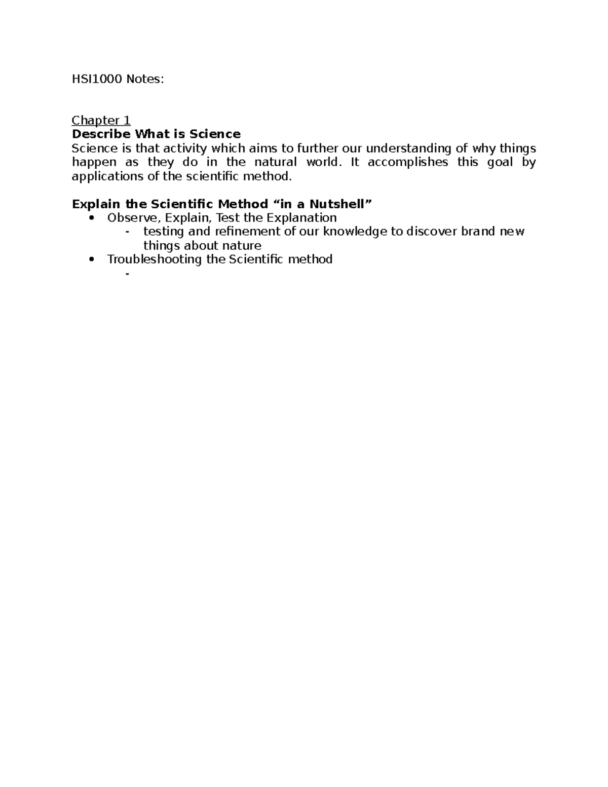 HSI1000 Notes - HSI1000 - HSI1000 Notes: Chapter 1 Describe What is ...