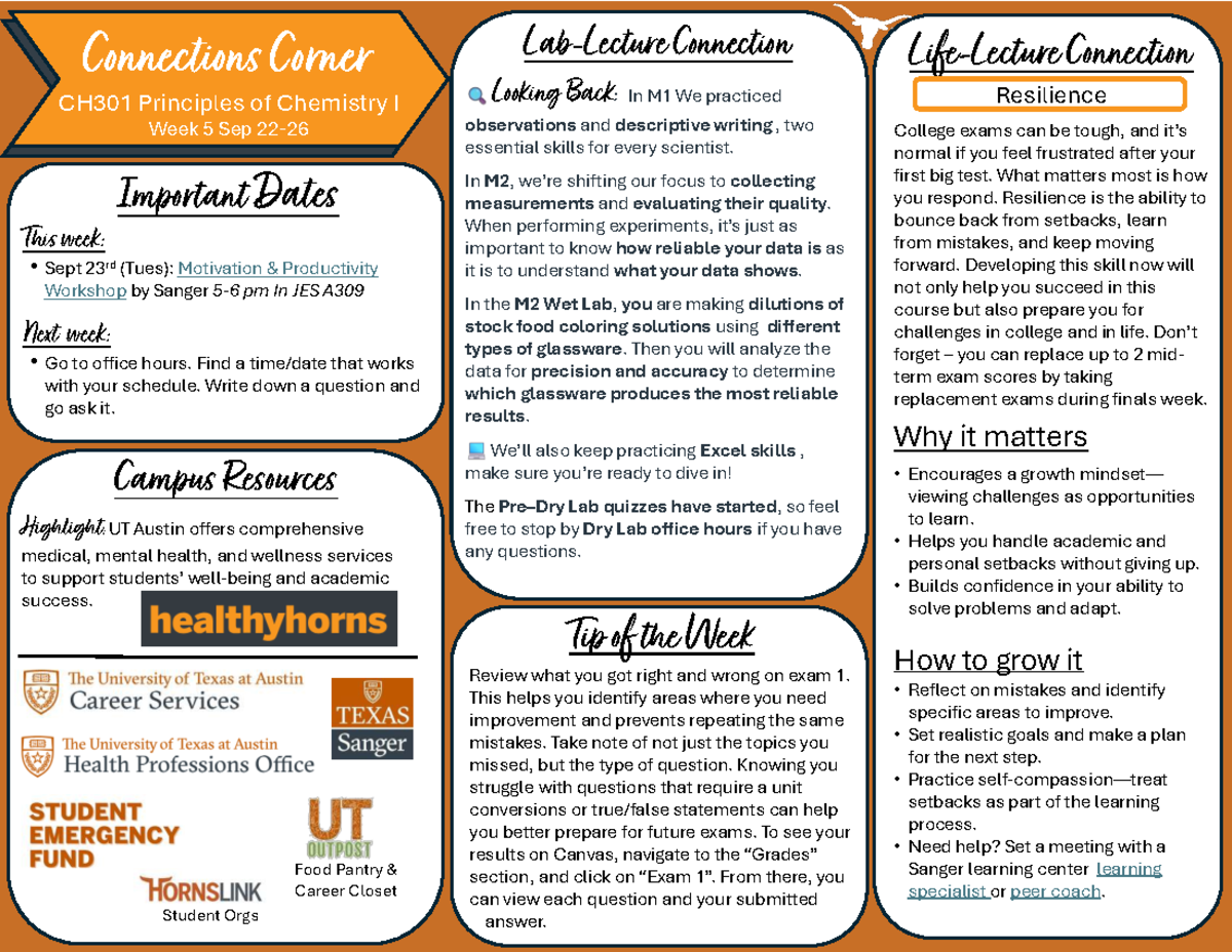 CH 301 Principles of Chemistry I: Week 5 Connections and Bonding Concepts - Studocu