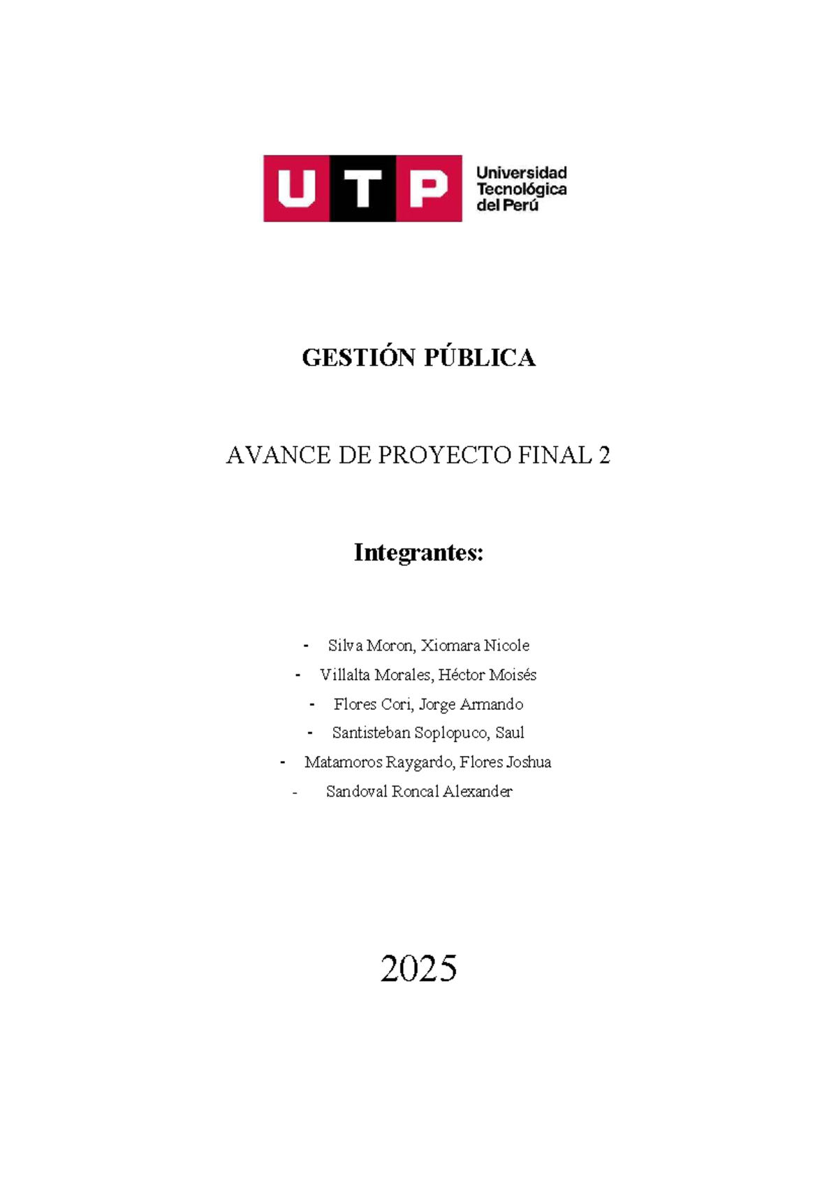 GESTIÓN PÚBLICA: Avance de Proyecto Final 2 sobre Salud Mental 2025 - Studocu