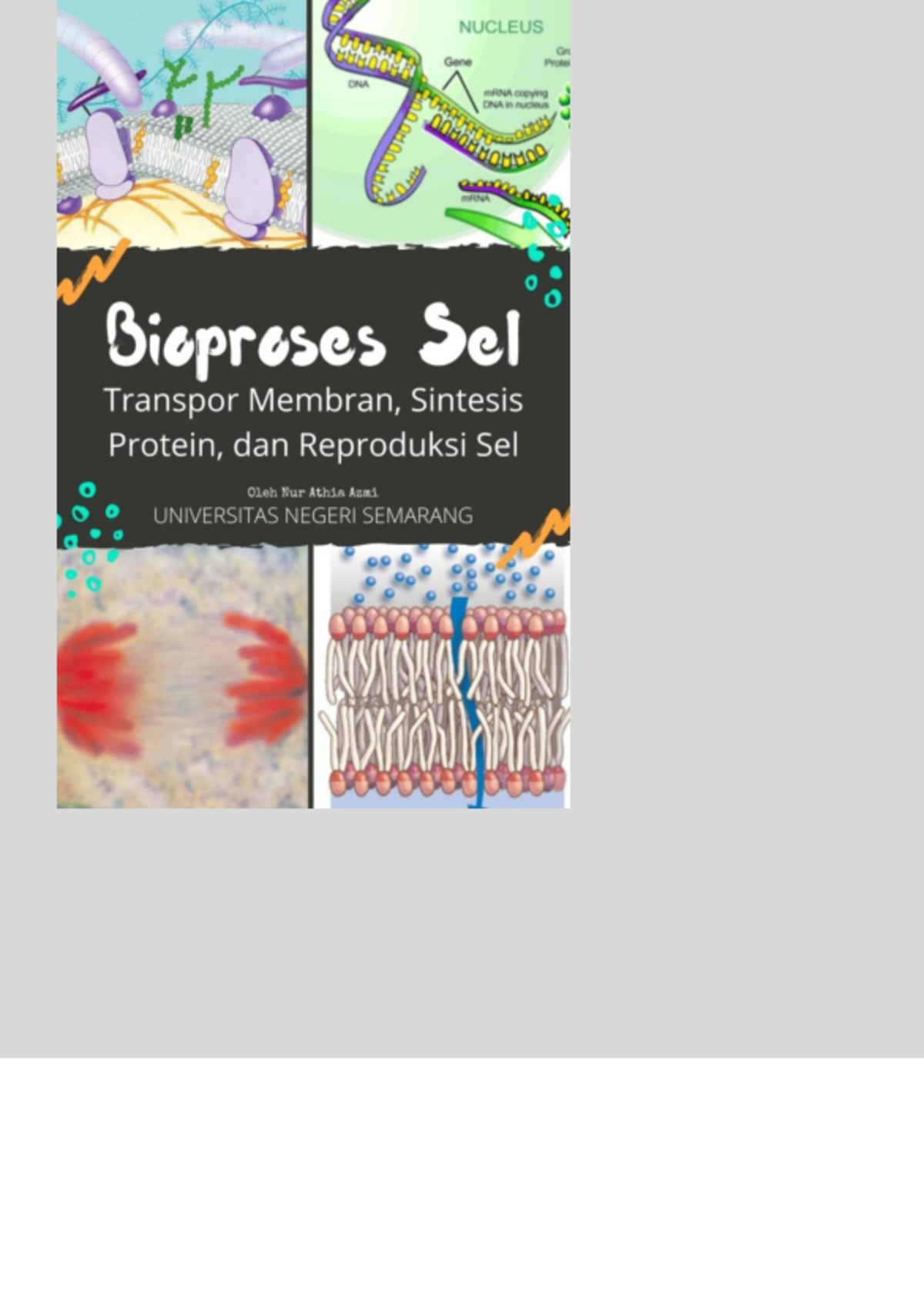 Booklet Bioproses Sel: Pengantar dan Materi Dasar Biopsi Membran - Studocu