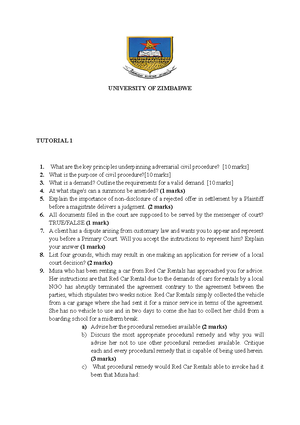 Request FOR Further Particulars - CIV/ LL (HONS) PART II CIVIL ...