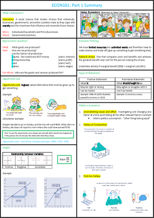 Tutorial 1 -2025 - Econ 101: Tutorial 1 – 2025 This tutorial consists of 2 sections, Section A ...