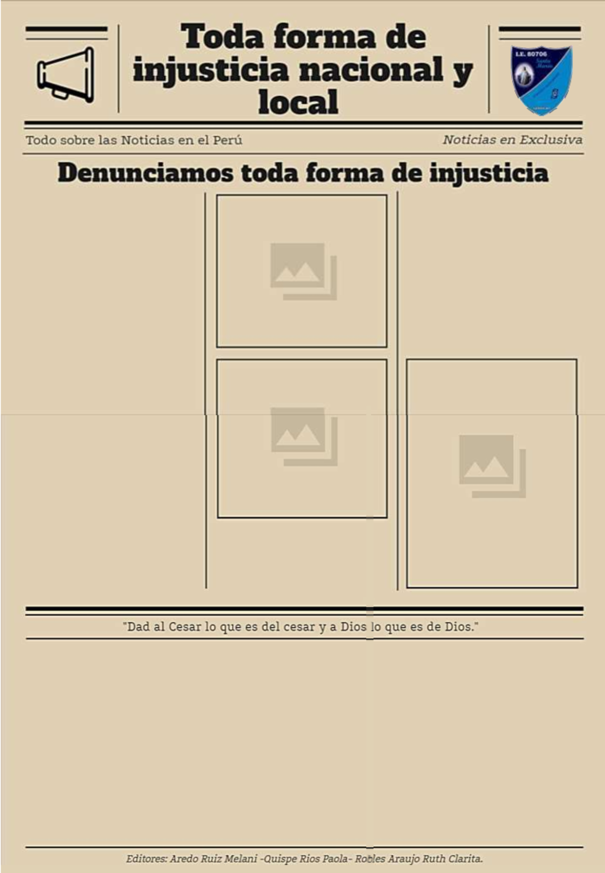 Injusticia Nacional y Local en Perú: Análisis de Noticias - LE. 80706 ...