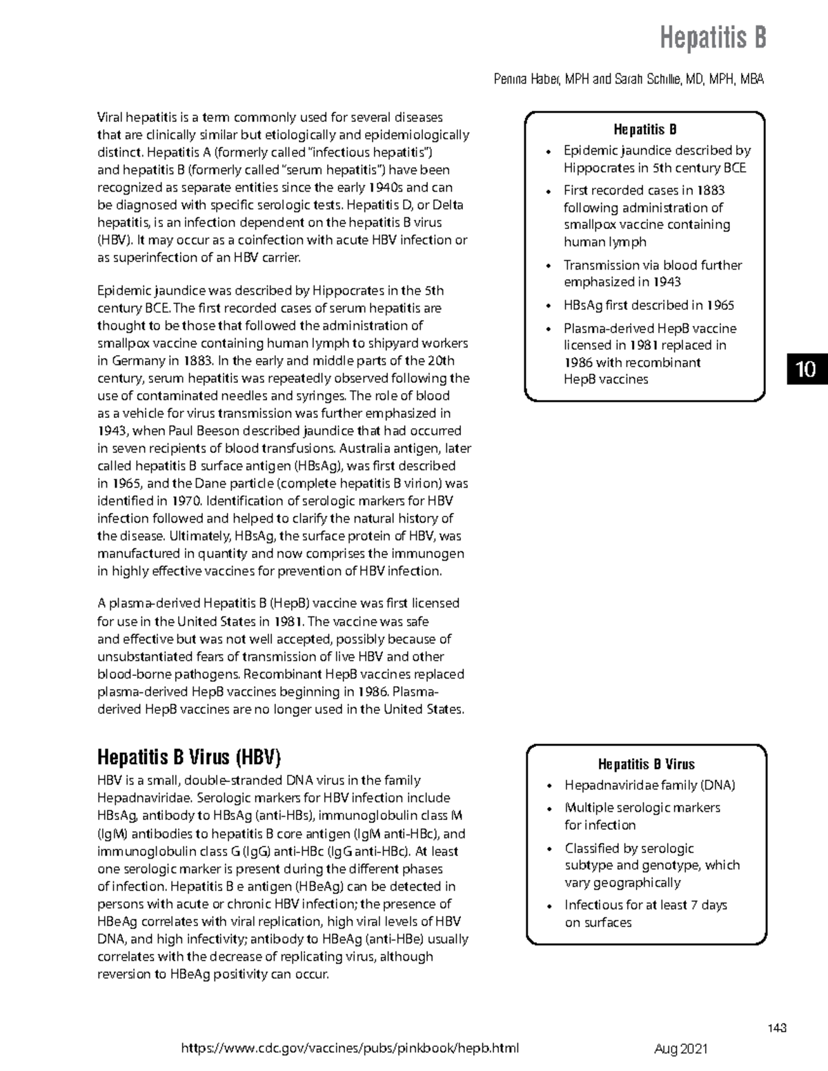 Hepatitis B Overview and Historical Insights (HepB - Lecture Notes ...