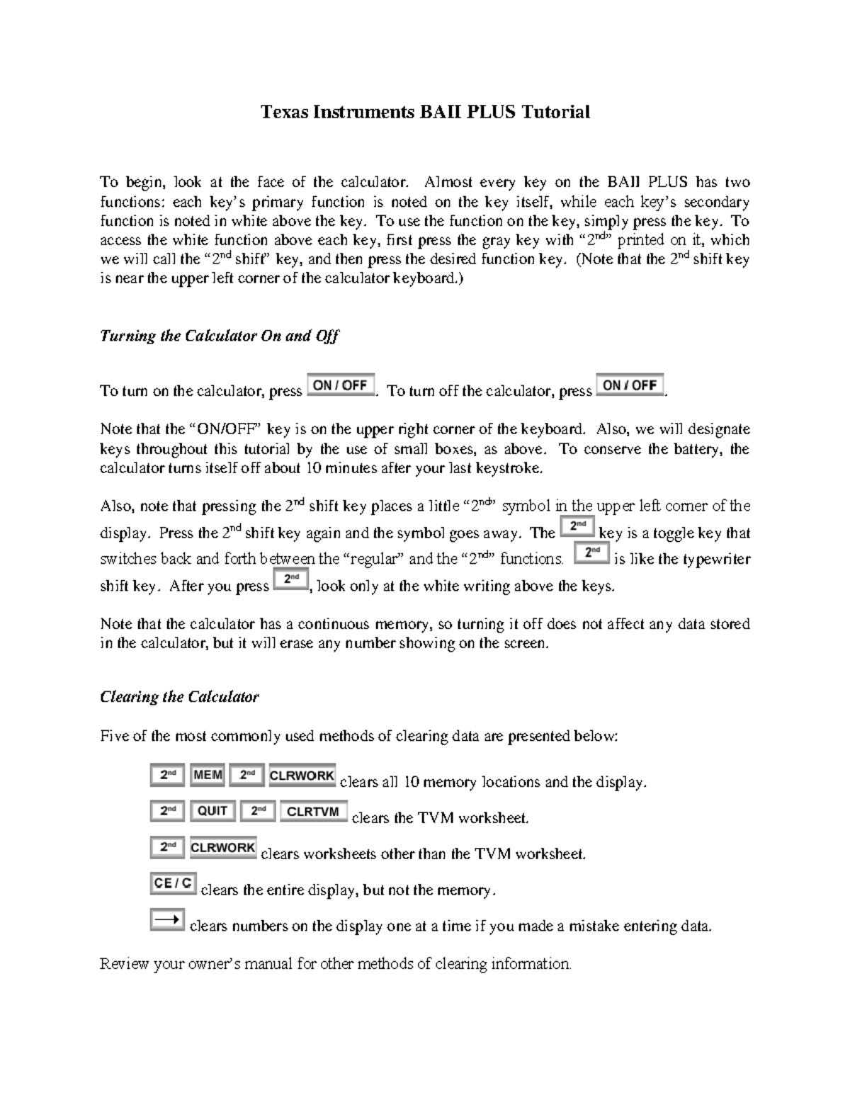 TI BAII PLUS Calculator Tutorial: Essential Functions & Usage Guide ...