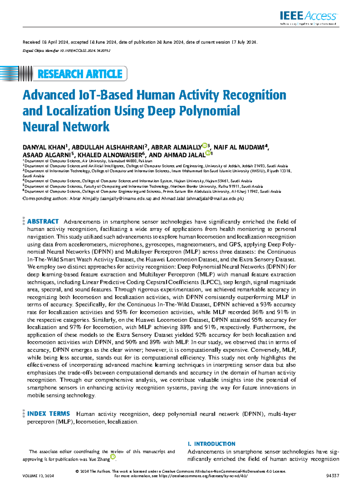 Ieee 3 Advanced Iot Based Human Activity Recognition And Localization