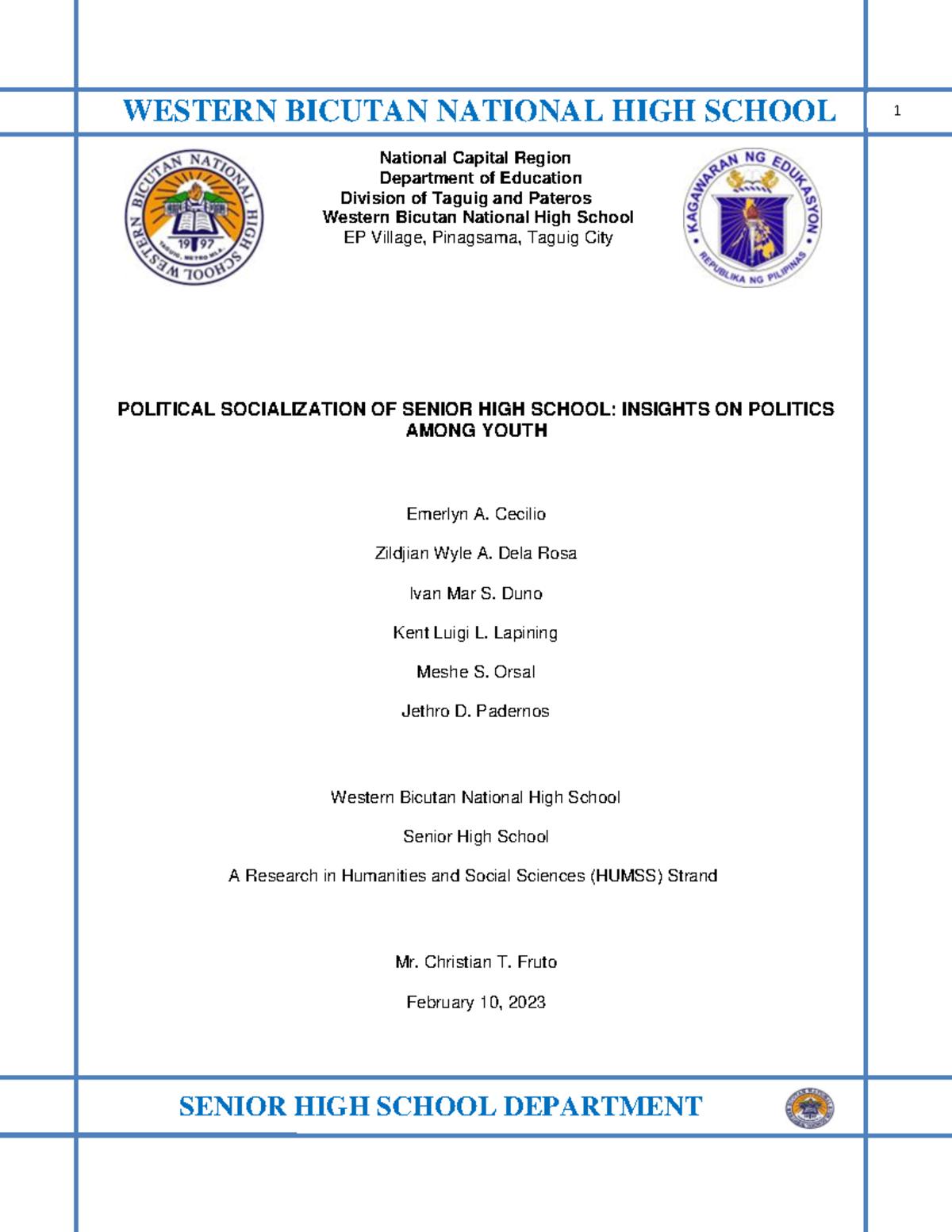 G5 Manuscript FOR Bookbind - WESTERN BICUTAN NATIONAL HIGH SCHOOL ...