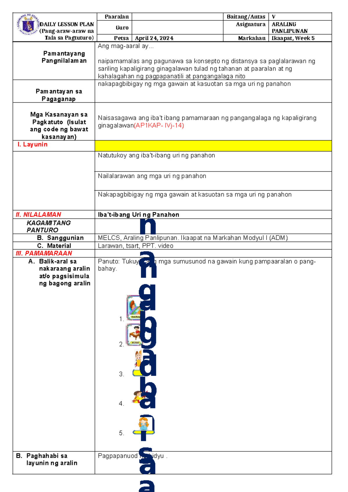 COT 2 DLP ARAL PAN - DAILY LESSON PLAN FOR CLASSROOM OBSERVATION - Studocu