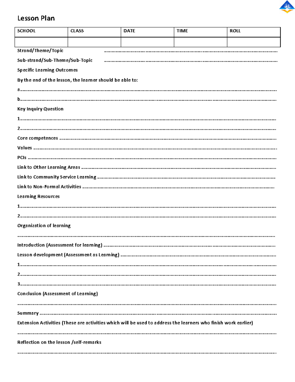 Lesson Plan for LAW Course: Learning Outcomes & Activities - Studocu