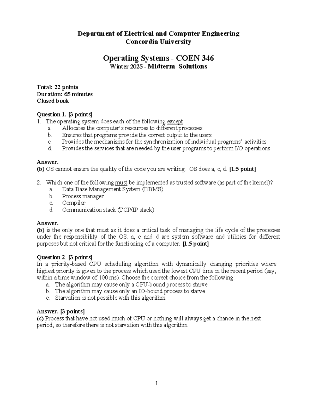 Midterm W2025 - Sol - 1 Department of Electrical and Computer ...