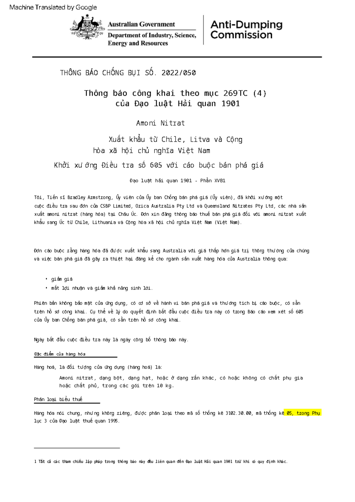 Thong-bao-khoi-xuong-dieu-tra - Amoni nitrat, d¿ng bßt, d¿ng h¿t, ho¿c ...