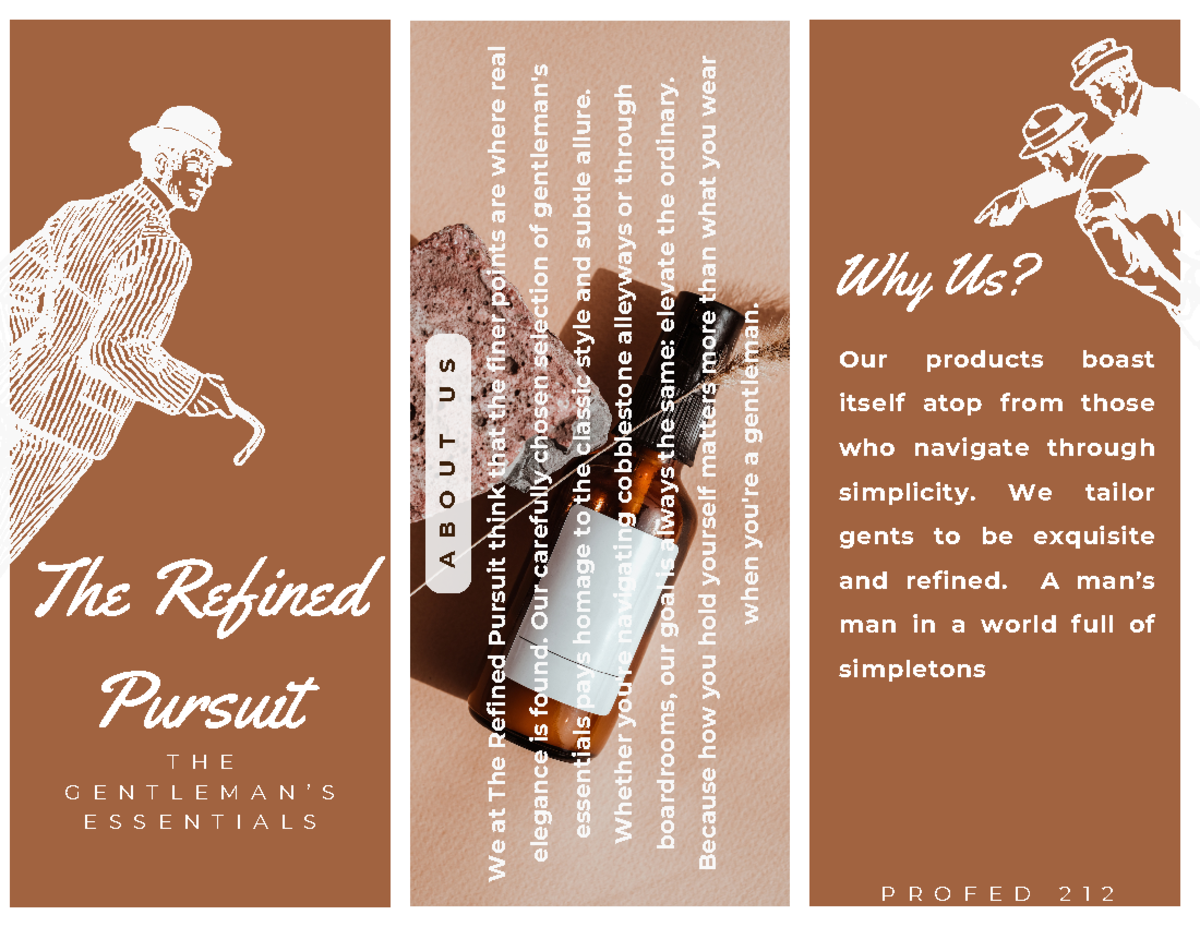 Brochure example - We at The Refined Pursuit think that the finer ...