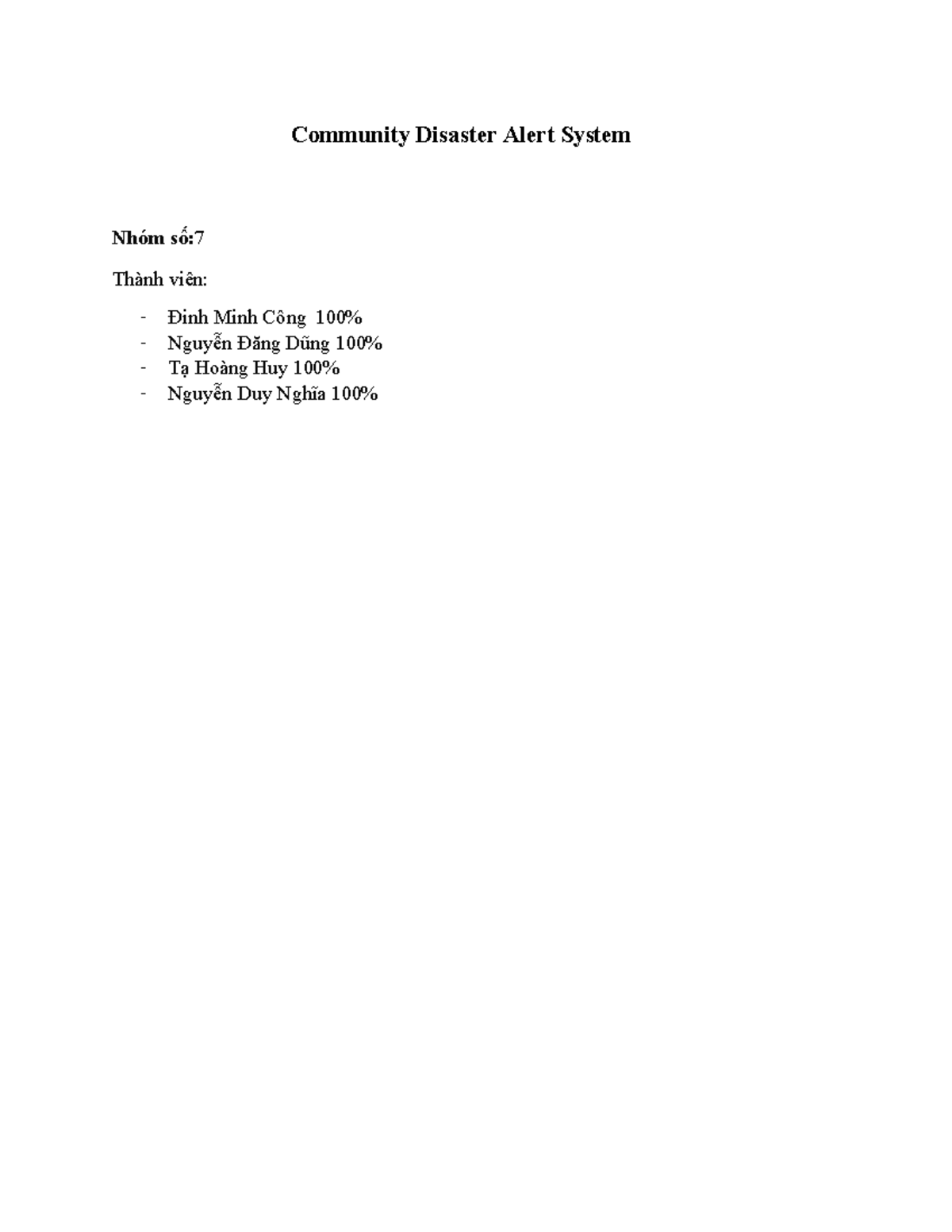CMU-SE-403-CIS1 Community Disaster Alert System Design Document - Studocu