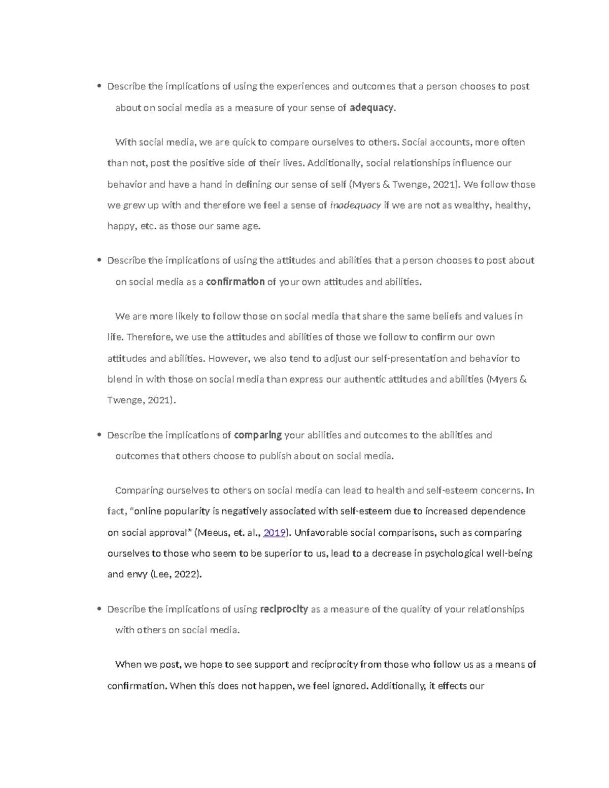 PSY 355 Module Four Activity - Describe the implications of using the ...