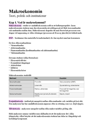 Kapitel 18 - Inflation och arbetslöshet: Phillipskurvan i Makroekonomi ...