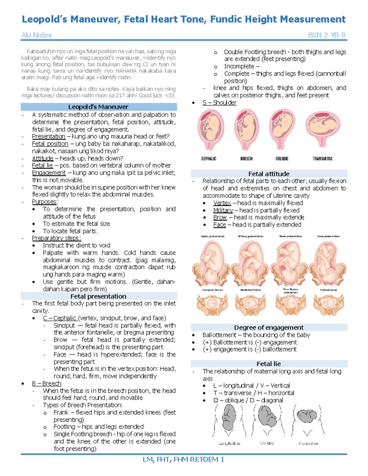 217-D2-Leopolds-Maneuver-FHT-FHM - Leopold’s Maneuver, Fetal Heart Tone ...