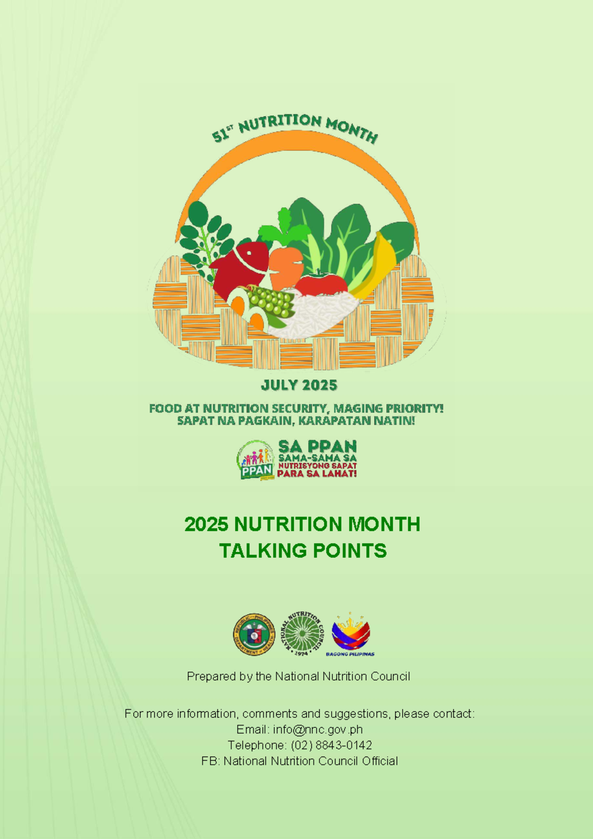2025 NUTRITION MONTH TALKING POINTS: Key Messages and Objectives - Studocu
