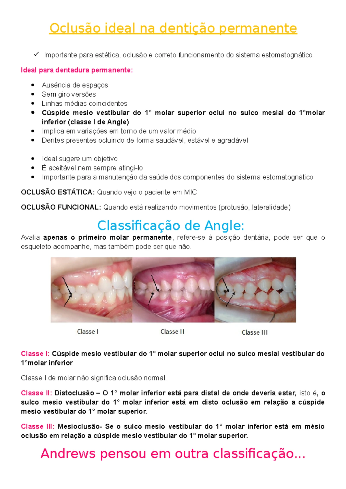 Desenvolvimento da dentição decídua e anatomia dos dentes decíduos ...