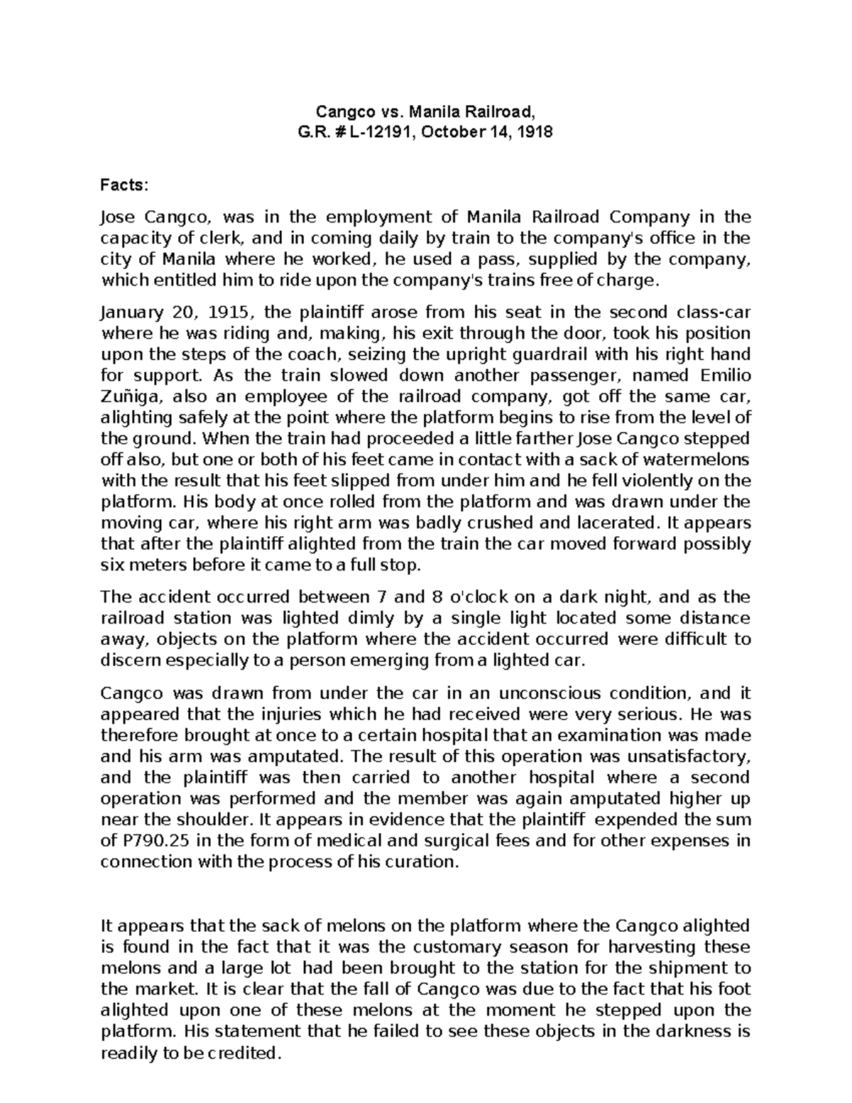 TORTS CASE DIGESTS: Key Rulings & Issues from Major Cases - Studocu