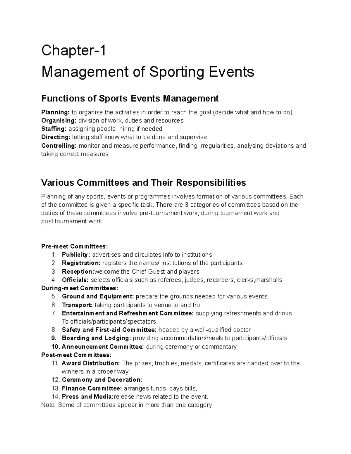 Chapter-1- Physical Education - Chapter- Management of Sporting Events ...