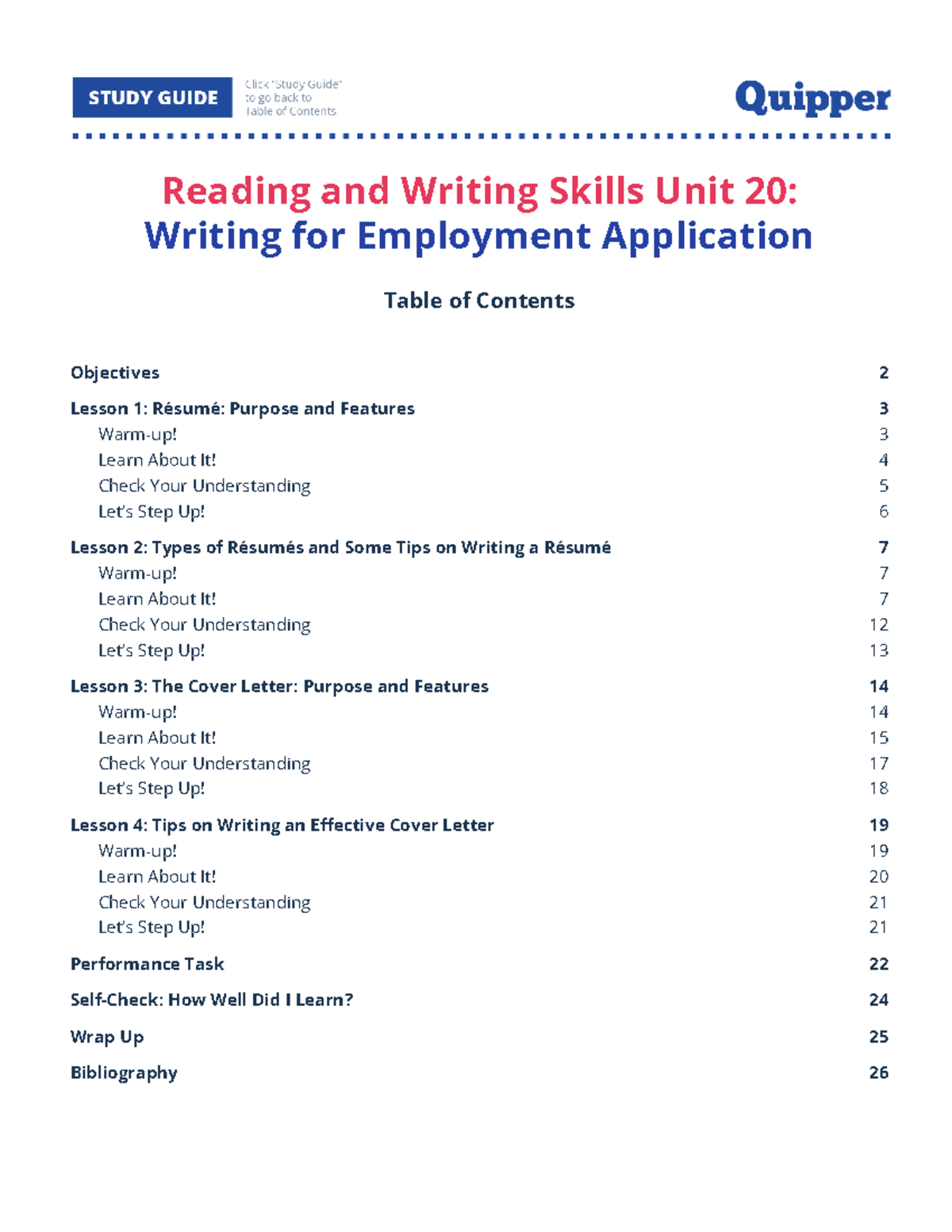 RW Grade-11 Unit-20: Writing for Employment - Résumé & Cover Letter ...