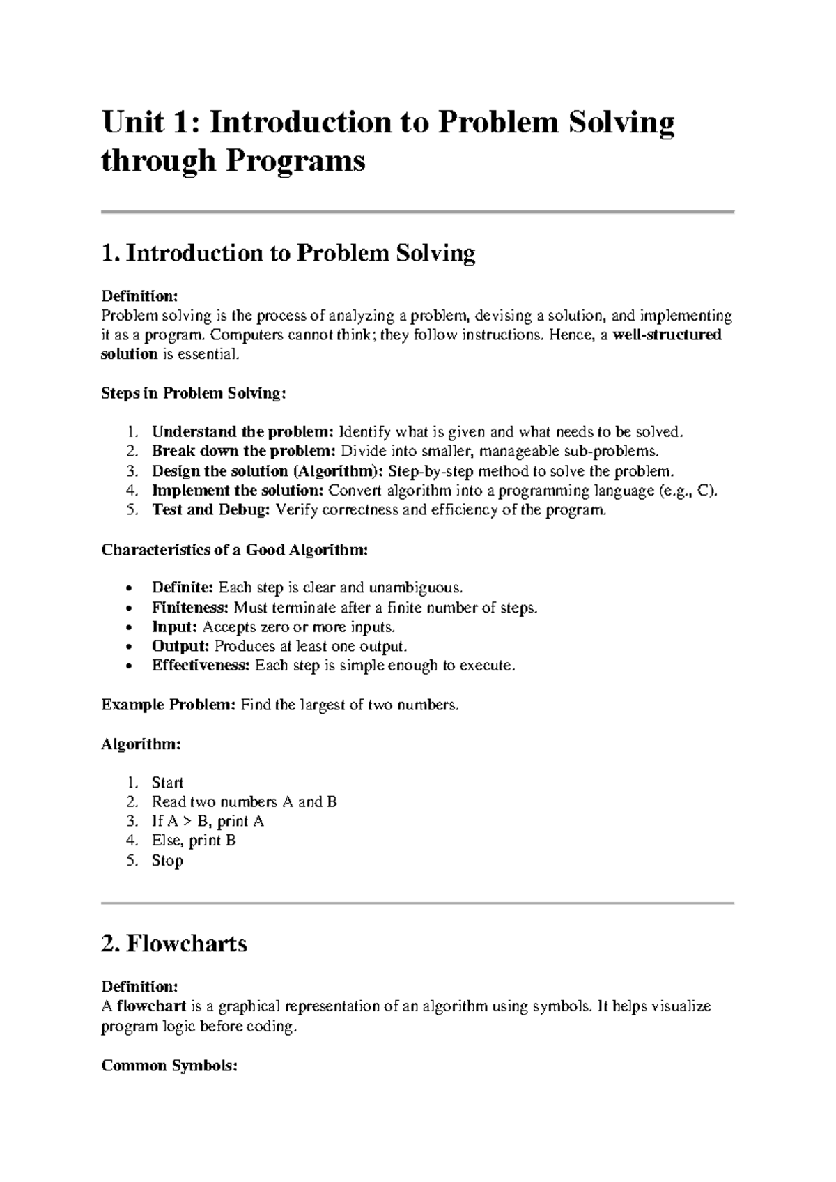 PPS 101: Intro to Problem Solving & Programming Concepts - Studocu