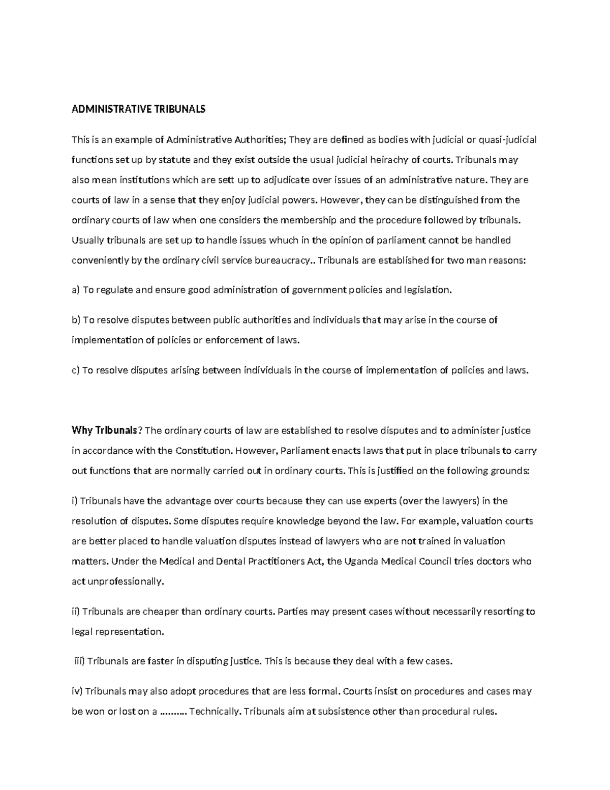 Administrative-WPS Office - ADMINISTRATIVE TRIBUNALS This is an example ...