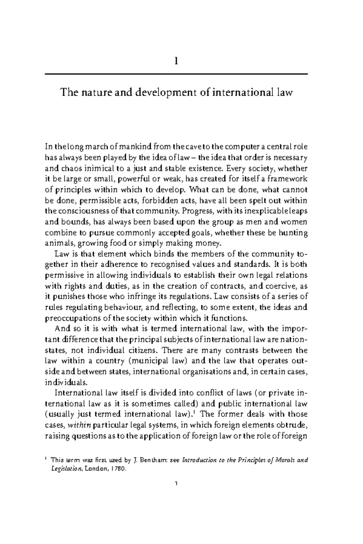 Development of International law - 1 The nature and development of ...