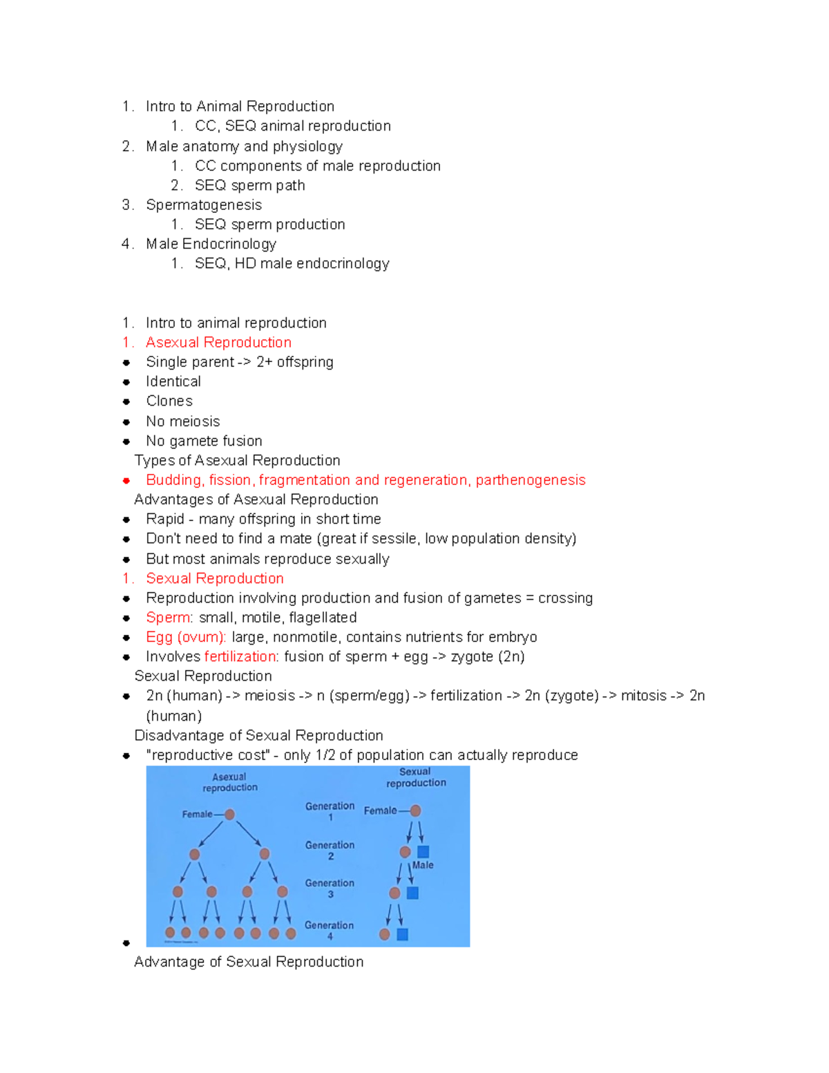 Intro to Animal Reproduction Notes - Intro to Animal Reproduction CC ...
