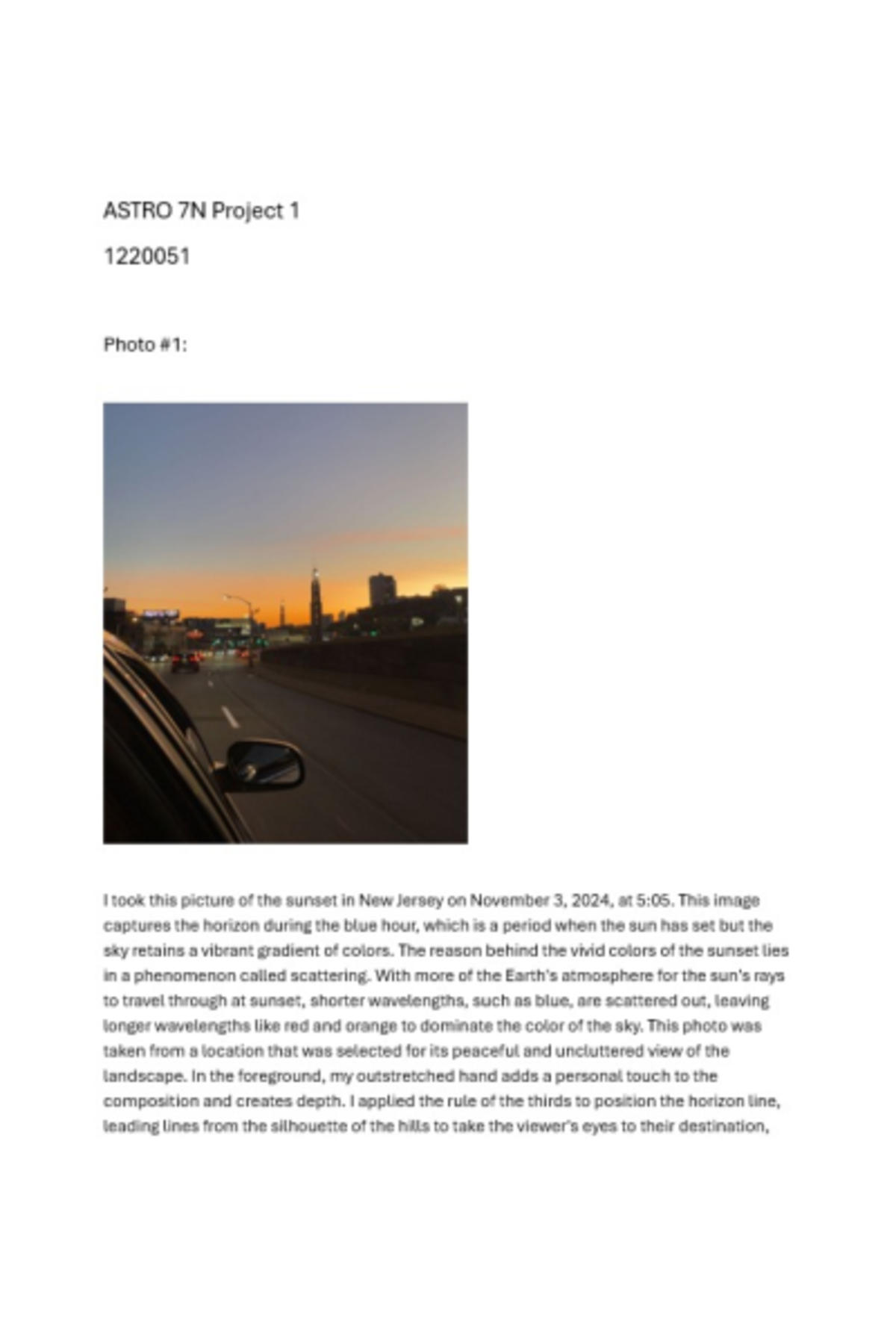 Whats App (10) - project 1 - ASTRO 7N Project 1 1220051 Photo I took ...