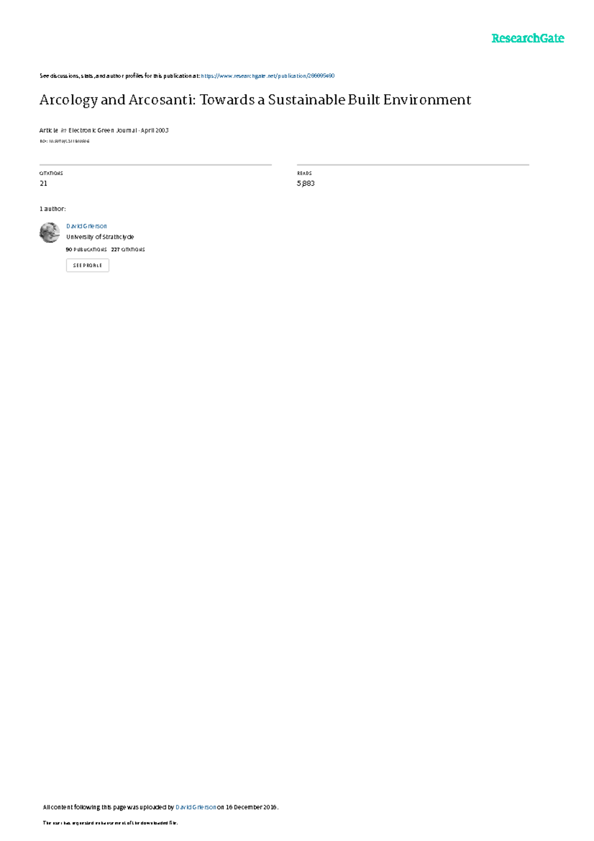 Arcology and Arcosanti: Exploring Sustainable Urban Design Principles ...