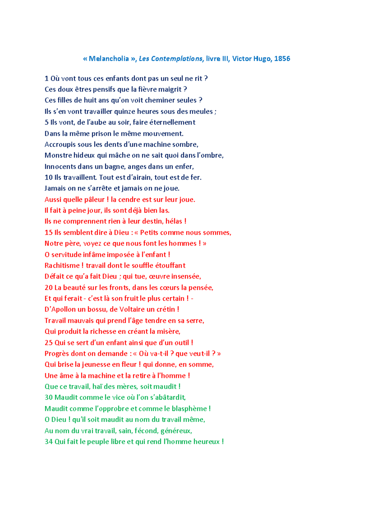 Analyse De Melancholia De Victor Hugo Poème Et Contexte Social