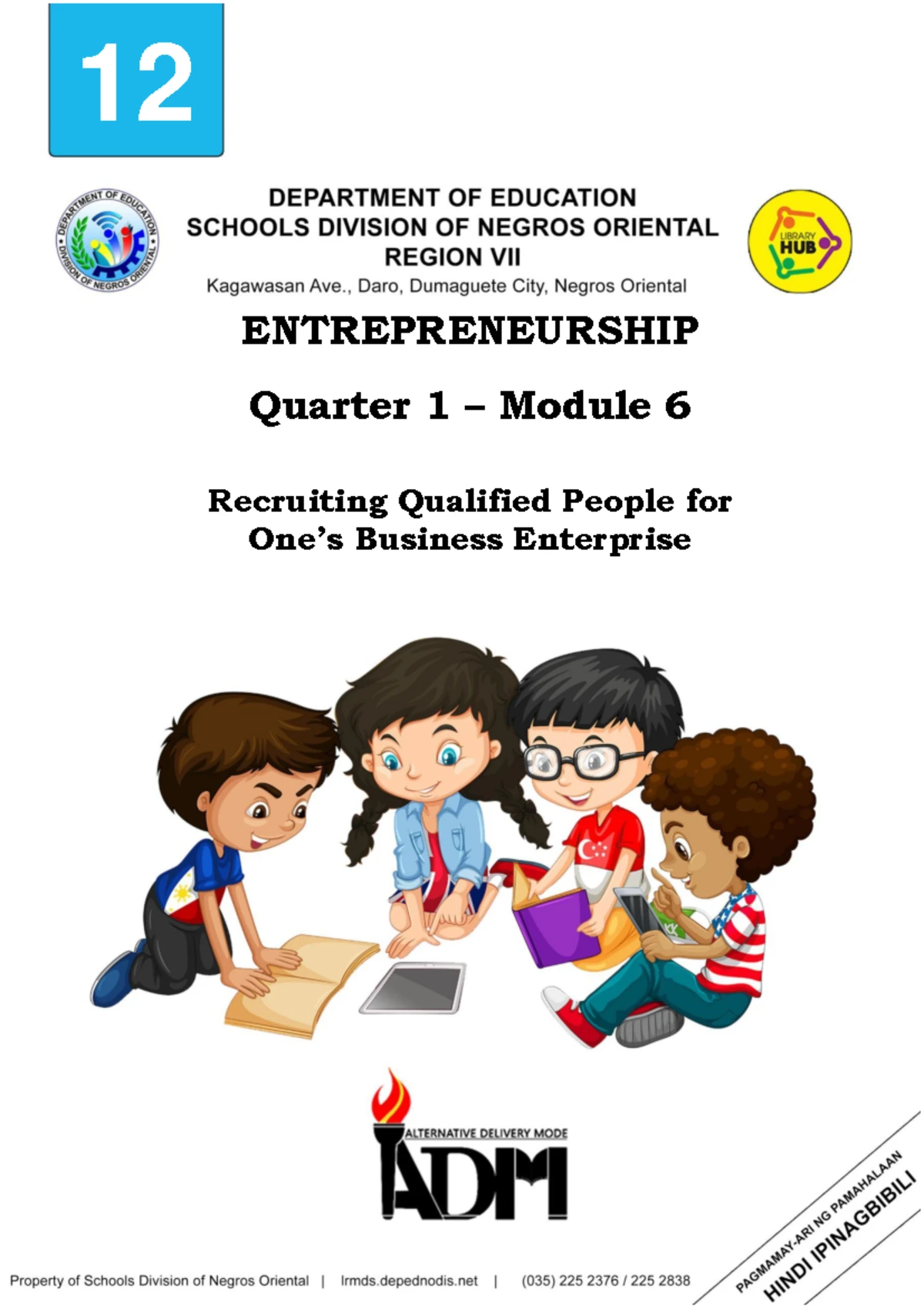Entrep-Module-5 for student - 12 ENTREPRENEURSHIP Quarter 1 – Module 5 ...