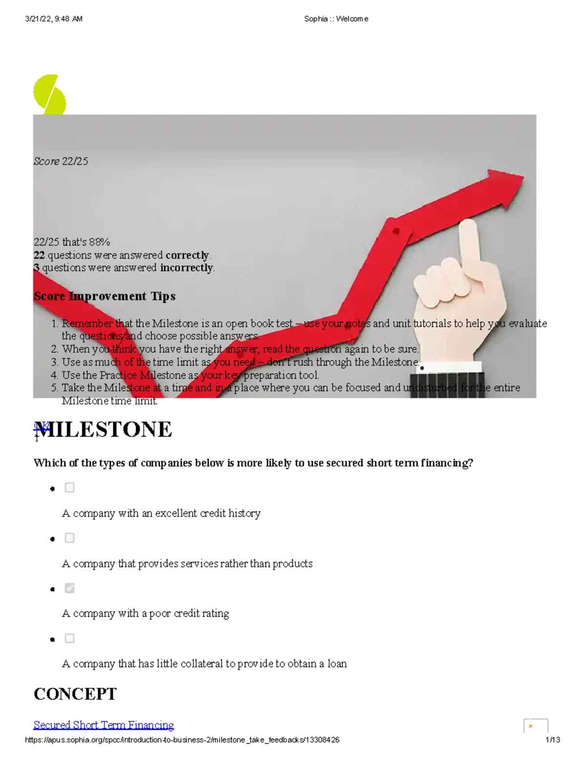 Introduction to business Final Milestone - Sophia Introduction to ...