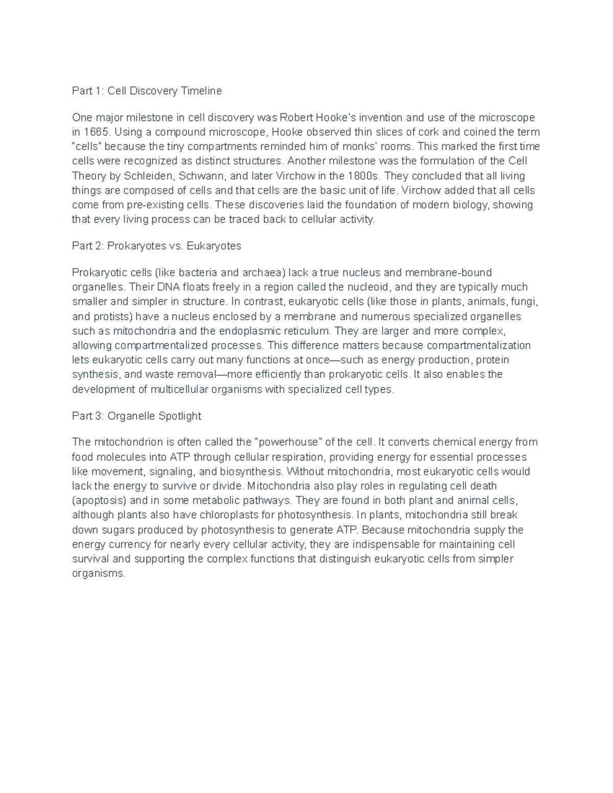 Cell Discovery & Structure: Prokaryotes vs. Eukaryotes Overview - Studocu