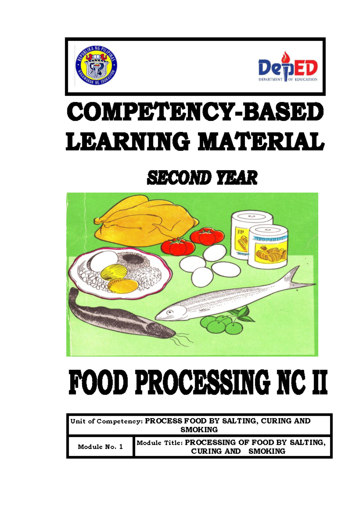 Food Processing NC II: Salting, Curing, and Smoking Module - Studocu