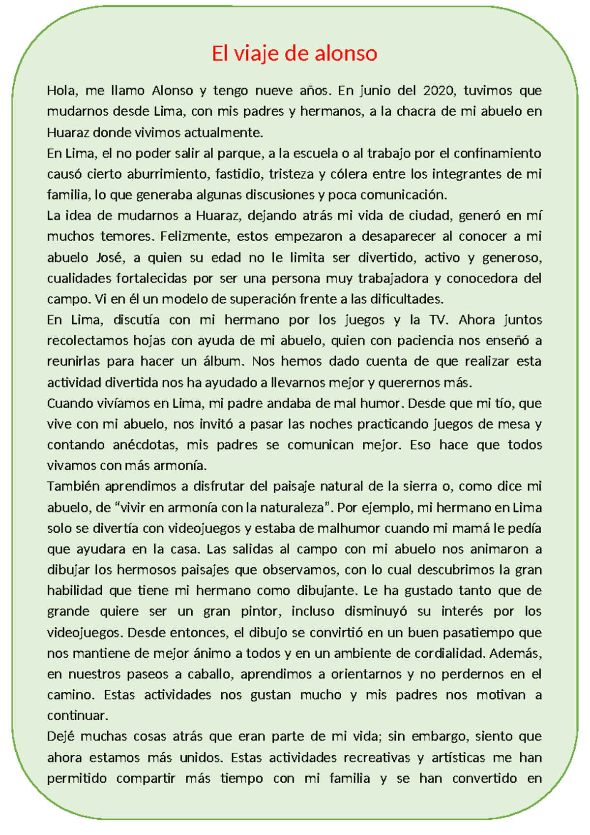 Conocemos la Historia de Nuestra Familia - Ficha Personal SOC - Studocu