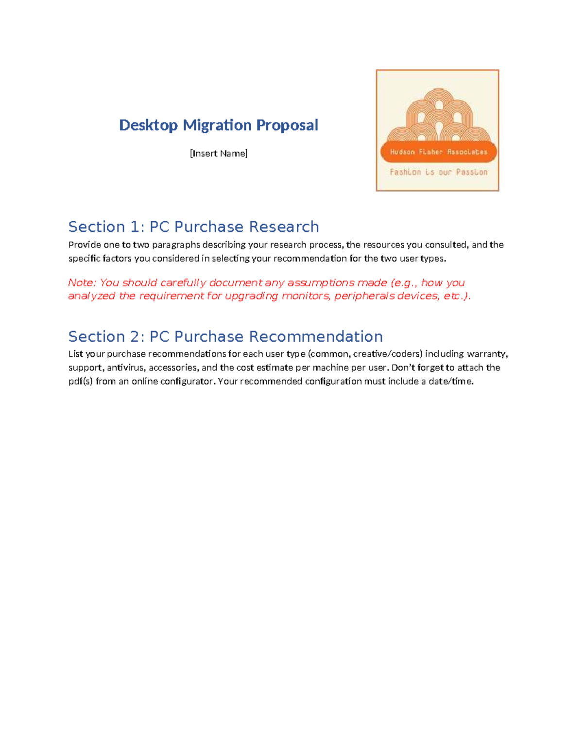 Desktop Migration Proposal Template 2 - Desktop Migration Proposal ...