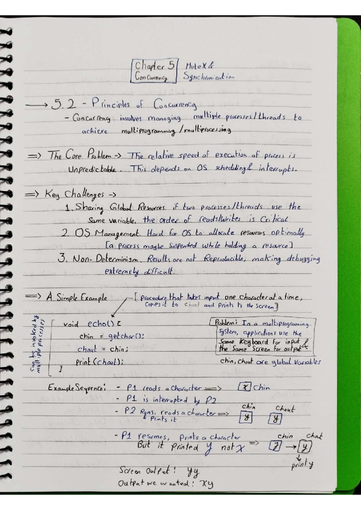 ∆Y - OS - Chapter 5: Concurrency Synchronization Principles - Studocu