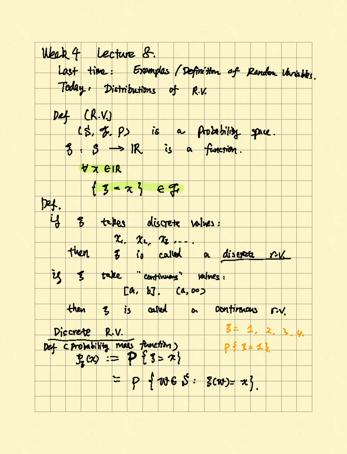 Statistical Concepts: Random Variables & Distributions - Week 4 Lectures - Studocu
