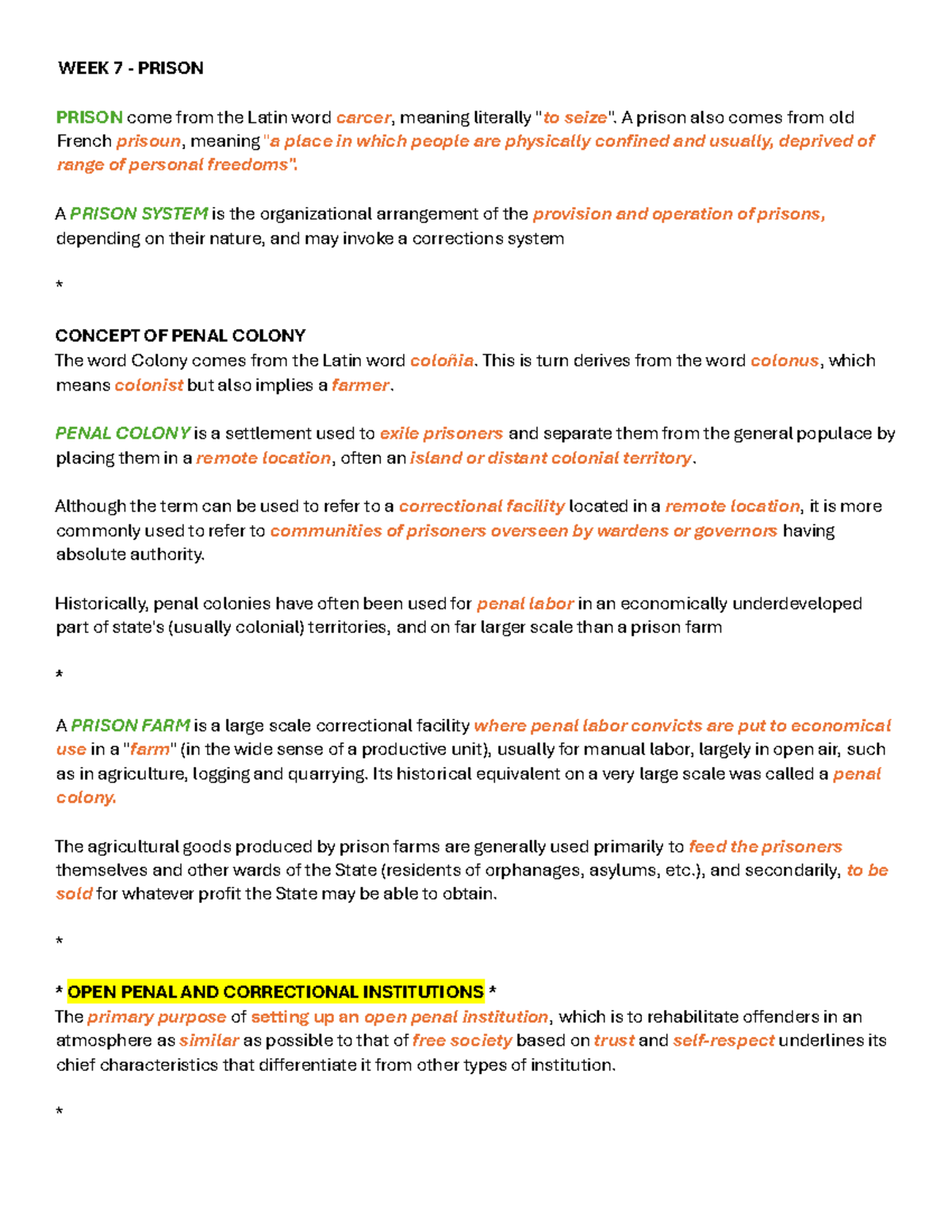 Institutional Correction Final Exam Reviewer CLRD - Studocu