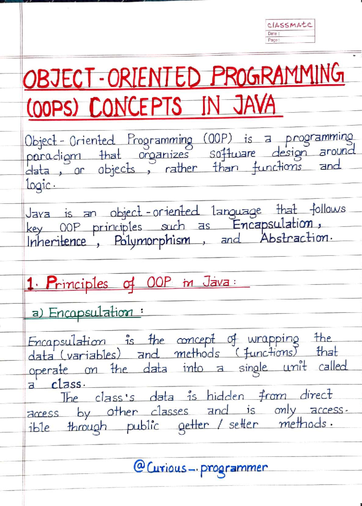 OOP concepts in java - basic knowledge of oops concept in java - OBJECT ...