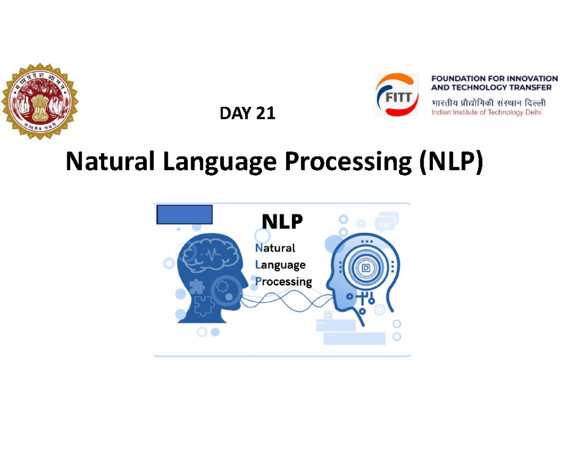 Day 21 NLP Basics: Key Concepts and Techniques in AI (NLP) - Studocu