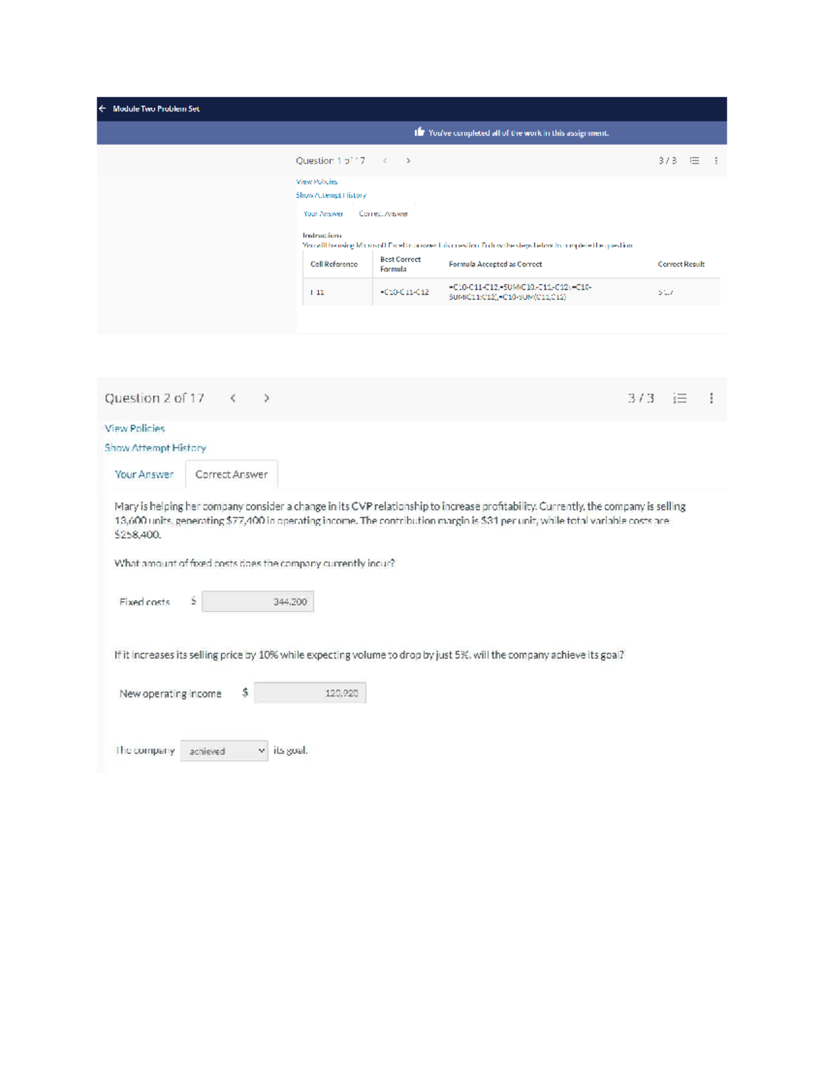 Module 2 Problem Set - Excel Applications in CVP Analysis - Studocu