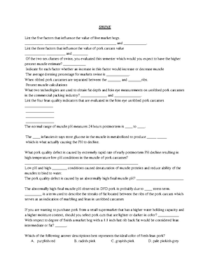 Meat eval lamb practice exam questions - Meat eval cattle lab exam ...