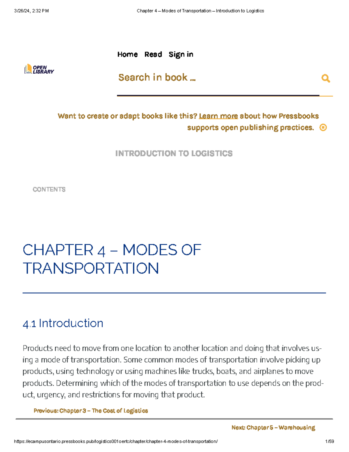 Chapter 4: Modes of Transportation in Logistics - Overview and Key ...