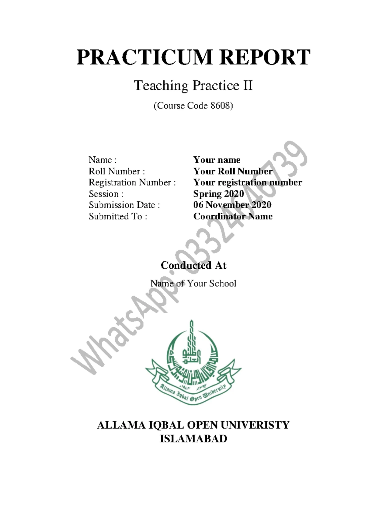 8608 Portfolio - 8613 project material - PORTFOLIO TEACHING PRACTICE ...